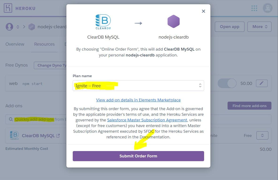 How To Deploy Node Js Express Ejs Mysql Website On Heroku And Cleardb Raddy